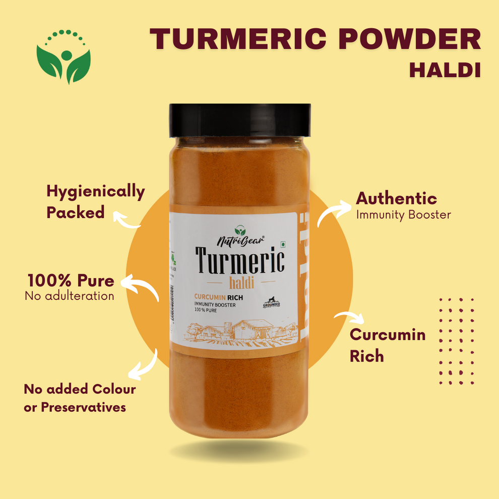 NutriGear Grounded Turmeric / Haldi (200gms) – Vegica Foods
